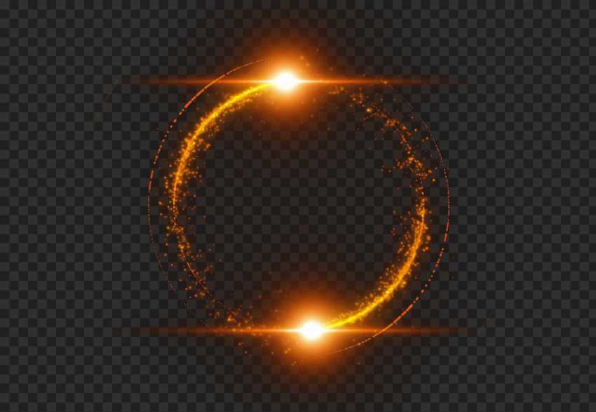 Gold Circle Light Flare Effect HD PNG | Citypng