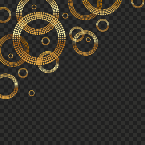 Gold Circles Rings Pattern PNG Image | Citypng