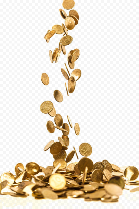 Gold Fall Coins FREE PNG | Citypng