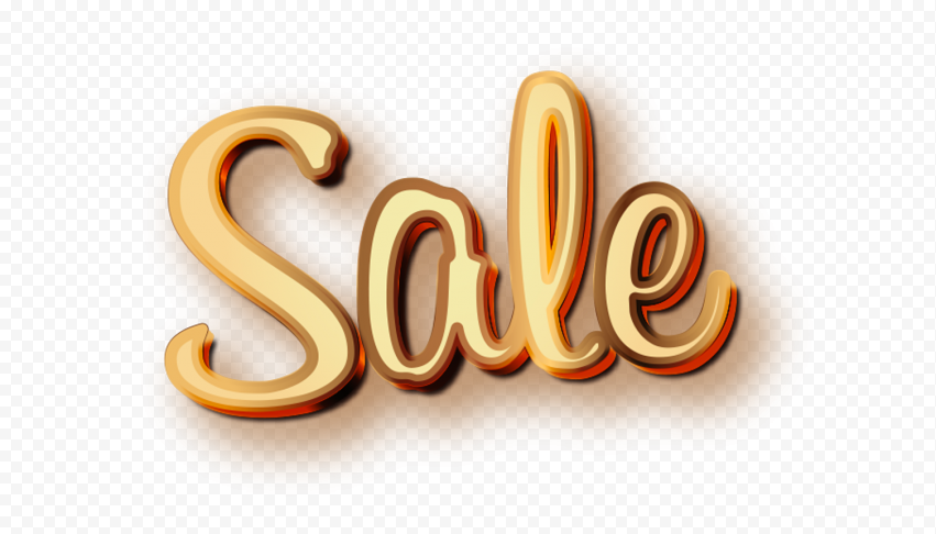 Sale Word 3D Silver Text Logo HD PNG | Citypng