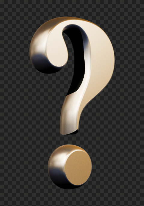 Golden 3D Question Mark Icon Logo Symbol Image PNG | Citypng
