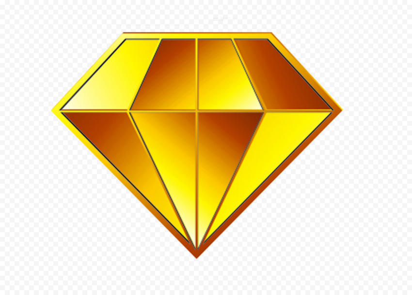Golden Diamond Logo Icon Transparent Background | Citypng