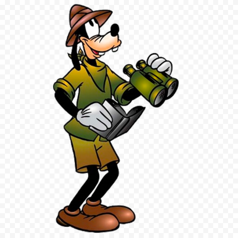 Goofy Holding Binoculars PNG | Citypng