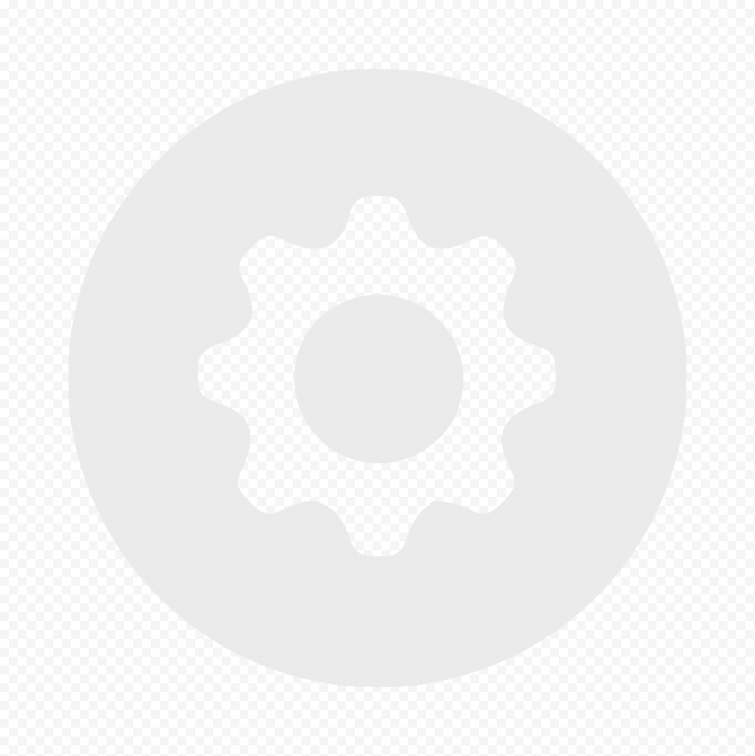 Gray Round Cog Gear Icon Transparent PNG | Citypng
