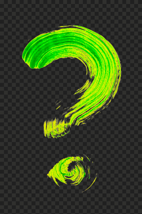 Green Brush Stroke Question Mark FREE PNG | Citypng