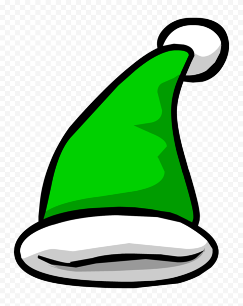 Green Cartoon Santa Elf Christmas Winter Hat Cap PNG | Citypng