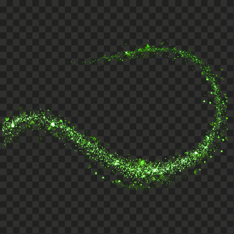 Green Glitter Dust Line PNG | Citypng