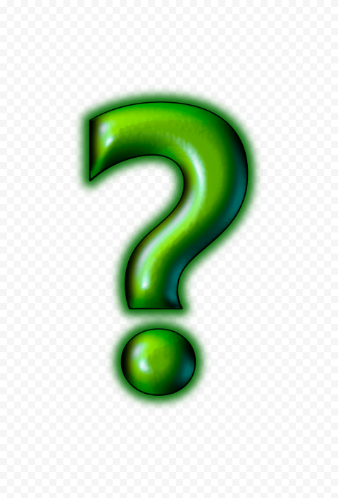 Green Glowing Question Mark Sign Icon FREE PNG | Citypng