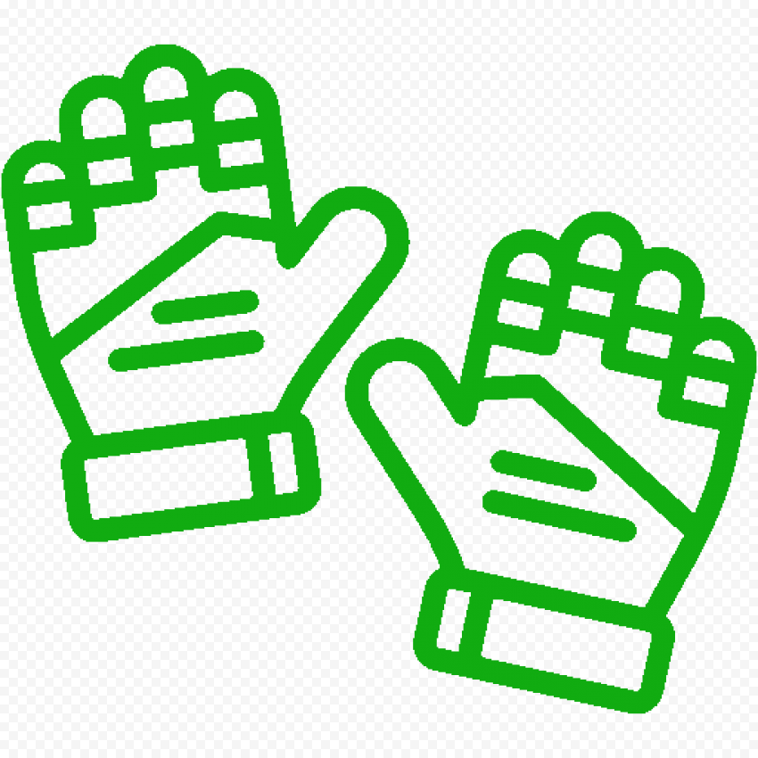 Green Goalkeeper Gloves Outline Icon Transparent PNG | Citypng