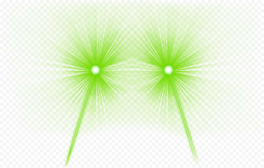 Green Lazer Eyes Flare Effect Front View PNG | Citypng