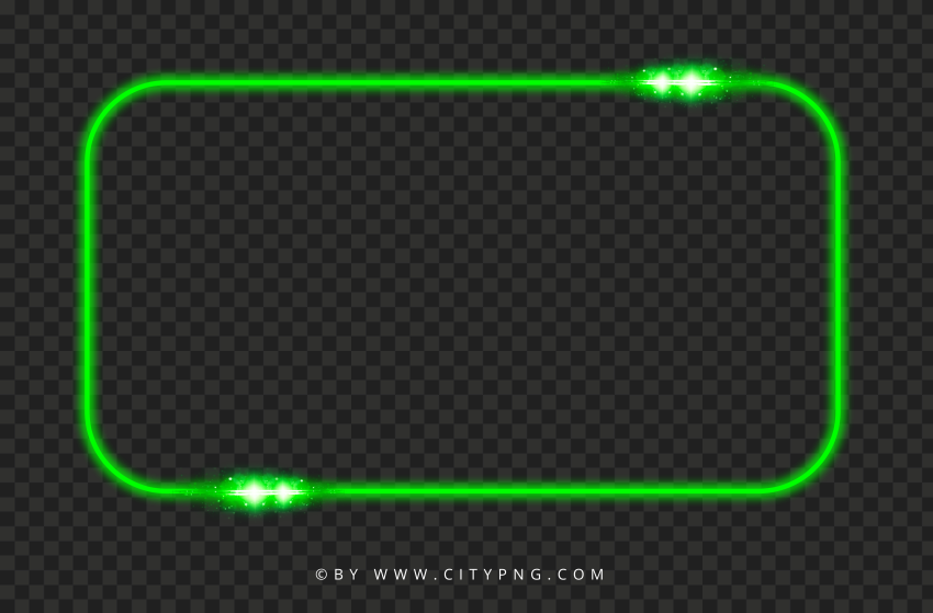 Aesthetic Neon Green Square Frame PNG Image | Citypng