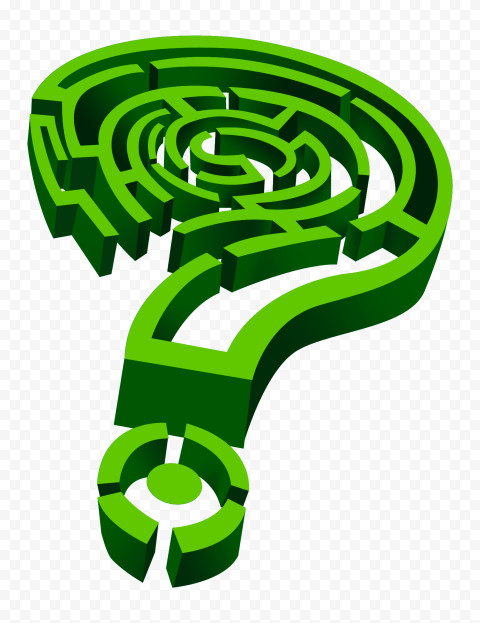 Green Question Mark 3D Logo Sign Icon PNG Image | Citypng