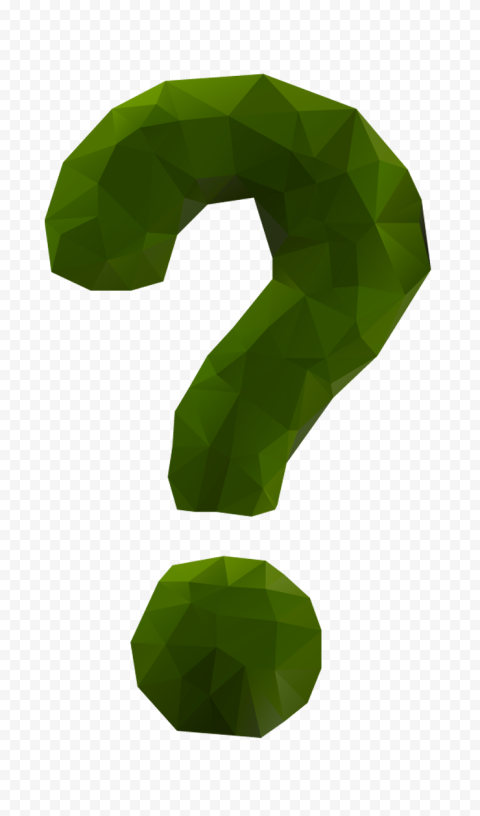 Green Question Mark Polygon Style HD PNG | Citypng