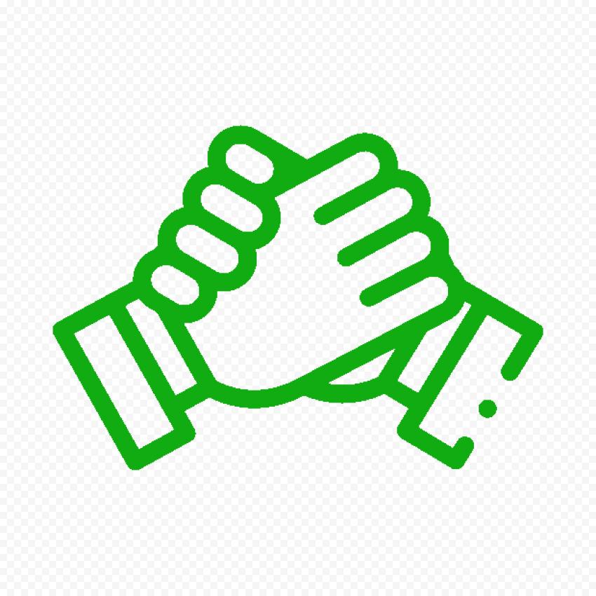 Green Soul Brother Handshake Icon PNG Image | Citypng