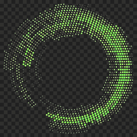 Green Spotted Halftone Circle Abstract PNG | Citypng