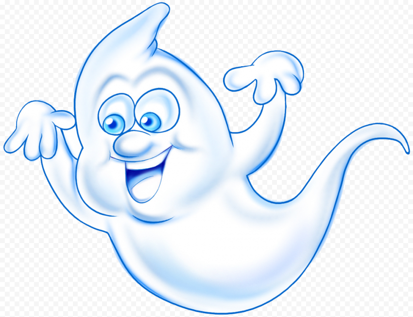 Halloween Blue Ghost Cartoon Illustration HD PNG | Citypng