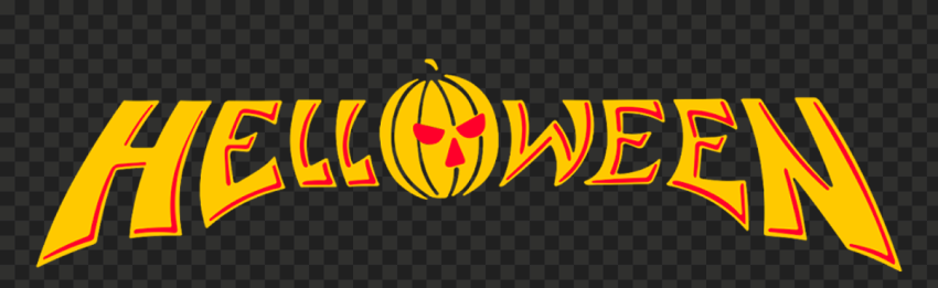 Halloween Yellow Text Logo HD PNG | Citypng