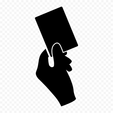 Hand Holding Card Black Icon PNG | Citypng