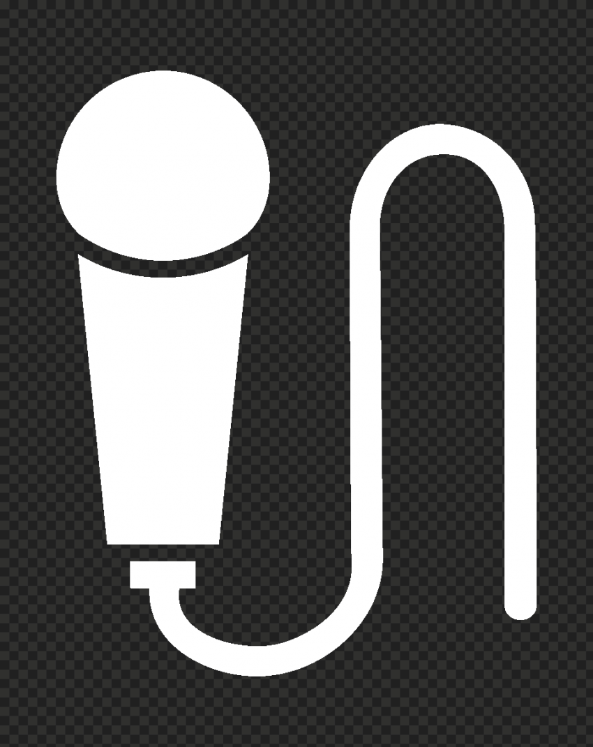 Hand Microphone Mic White Icon | Citypng