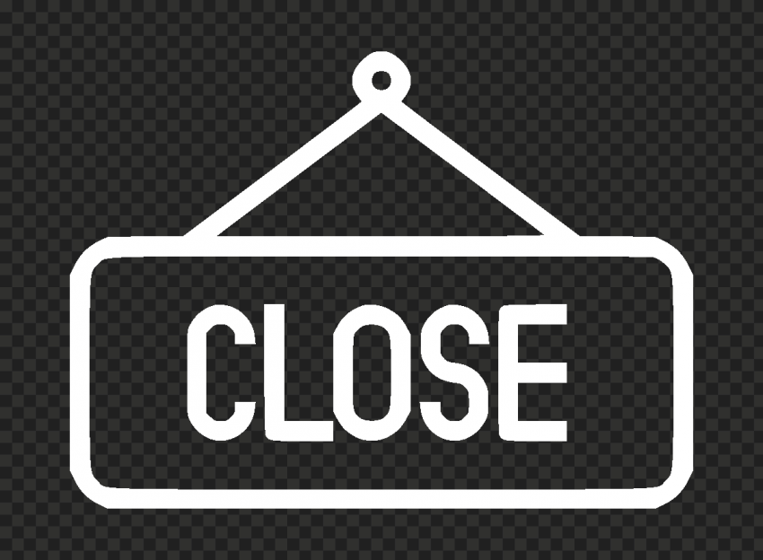 Hanging Close Door White Sign Transparent Background | Citypng