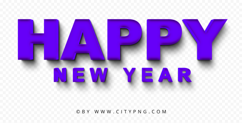 Happy New Year Purple Logo FREE PNG | Citypng