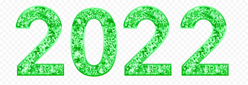 HD 2022 Green Glitter Text PNG | Citypng
