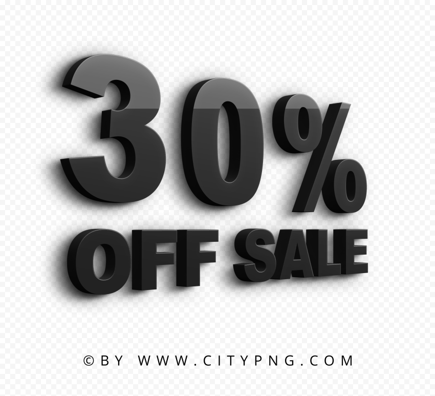 HD 30 Percent OFF Sale 3D Black Text Logo Sign PNG Citypng HD 30 Percent OFF Sale 3D Black Text Logo Sign PNG Citypng