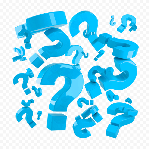 HD 3D Blue Question Marks Icons Pattern PNG | Citypng