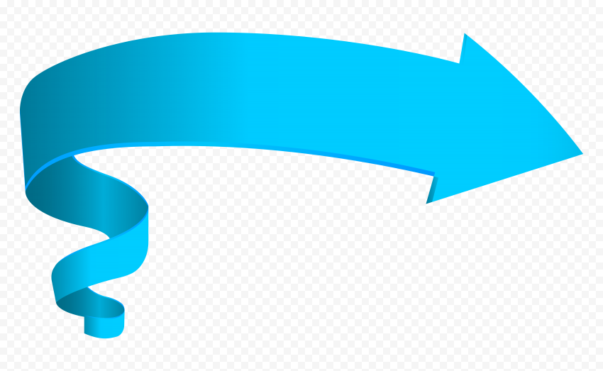 HD 3D Blue Ribbon Arrow Banner Symbol PNG | Citypng