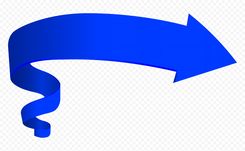 HD 3D Blue Ribbon Arrow Banner Symbol Transparent PNG | Citypng