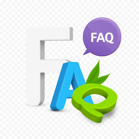 HD 3D FAQ Word Transparent Background | Citypng