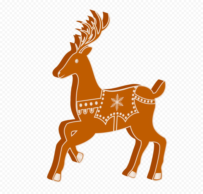HD 3D Gingerbread Christmas Reindeer PNG | Citypng