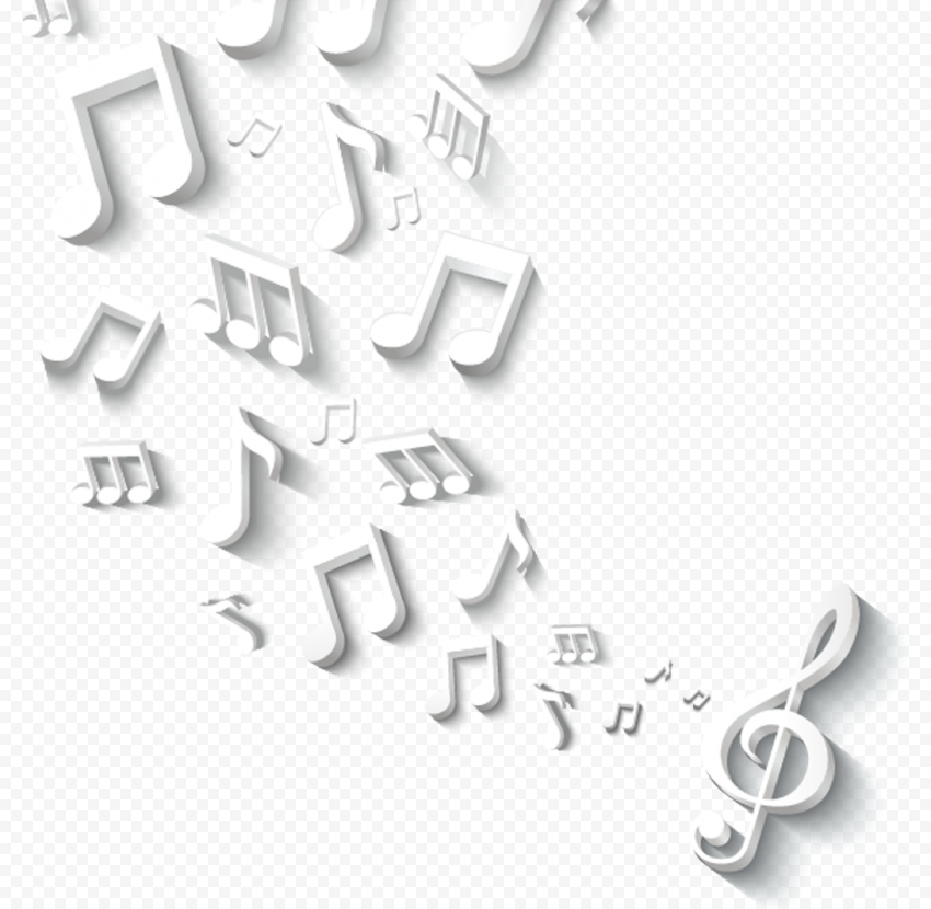 HD 3D Musical Flying Notes Illustration PNG | Citypng