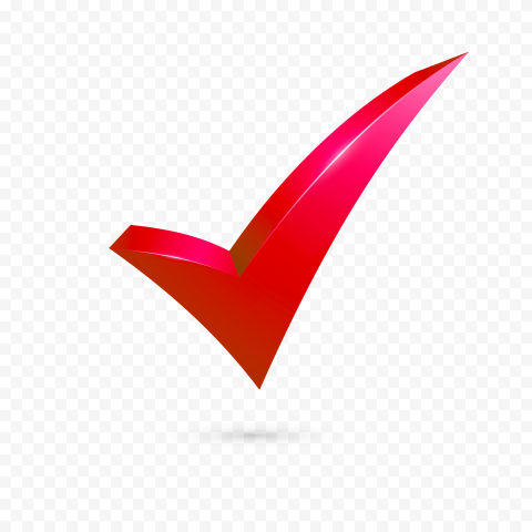 HD 3D Red Mark Tick Icon Symbol Sign Transparent PNG | Citypng