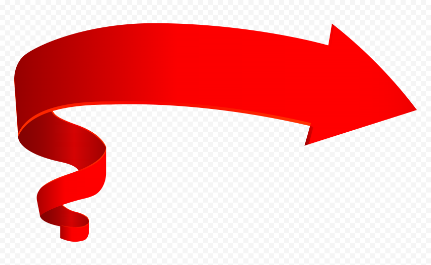 HD 3D Red Ribbon Arrow Banner Symbol PNG | Citypng