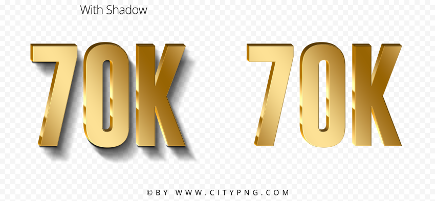 HD 70K Gold Number Transparent Background | Citypng