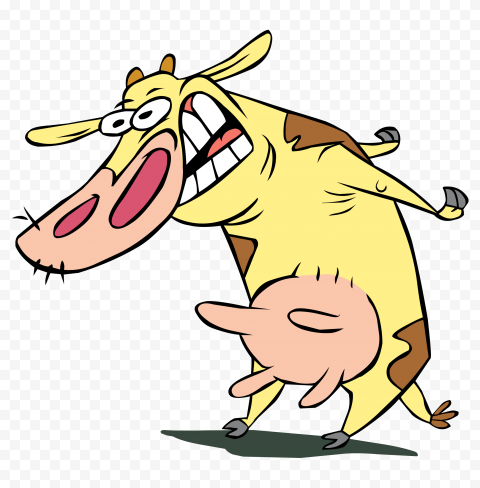 HD Angry Dairy Cow Cartoon Clipart Character PNG | Citypng