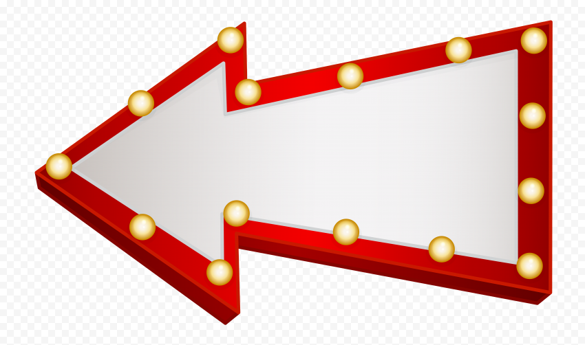 HD Arrow With Light Bulbs Point To Left PNG | Citypng