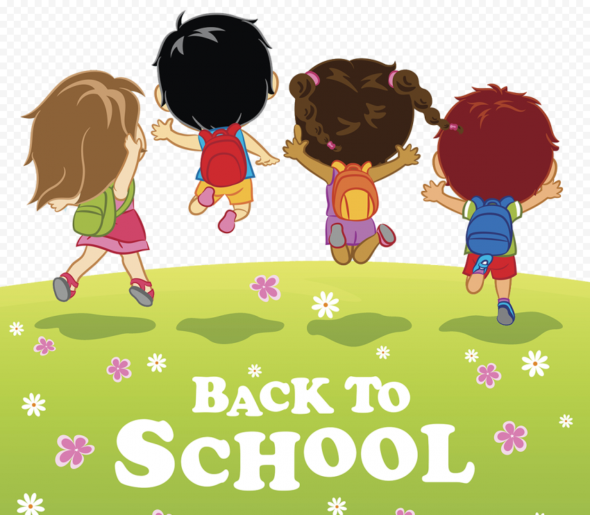 HD Back To School Smiling Cartoon kids PNG | Citypng