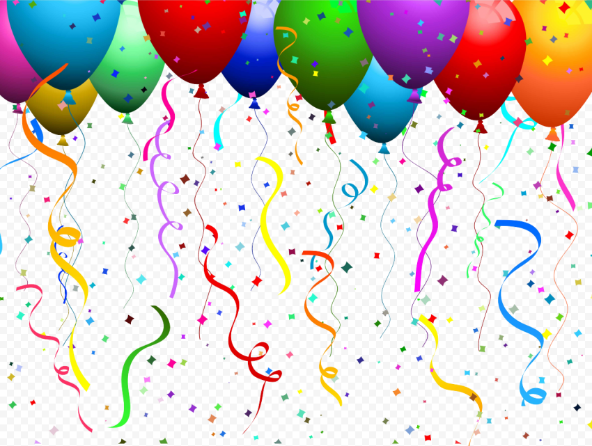 Balloons And Confetti Free Clipart
