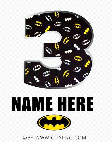 HD Batman Number 3 PNG | Citypng