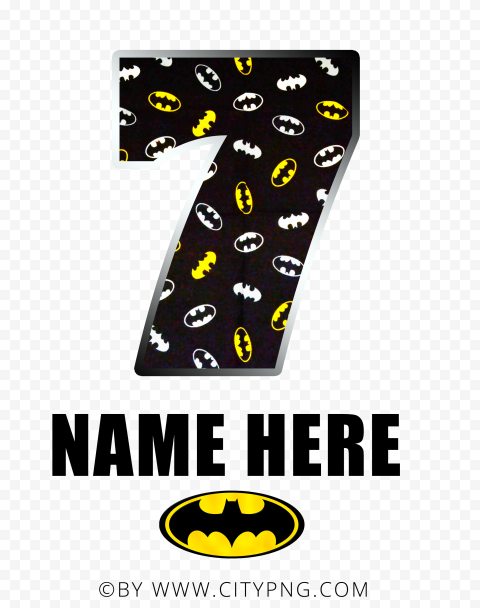 HD Batman Number 7 PNG | Citypng