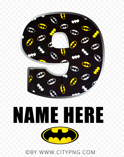 HD Batman Number 9 Transparent Background | Citypng