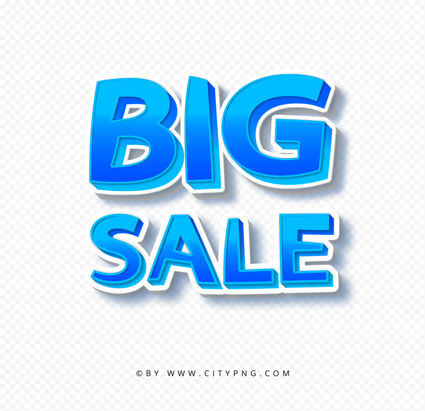 HD Big Sale Comic Blue Logo Transparent PNG | Citypng