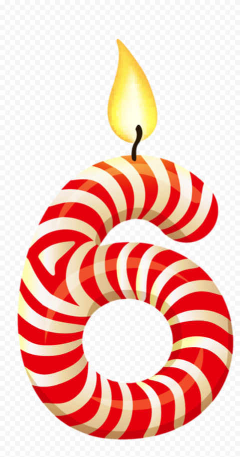 HD Birthday Number Six 6 Candle PNG | Citypng
