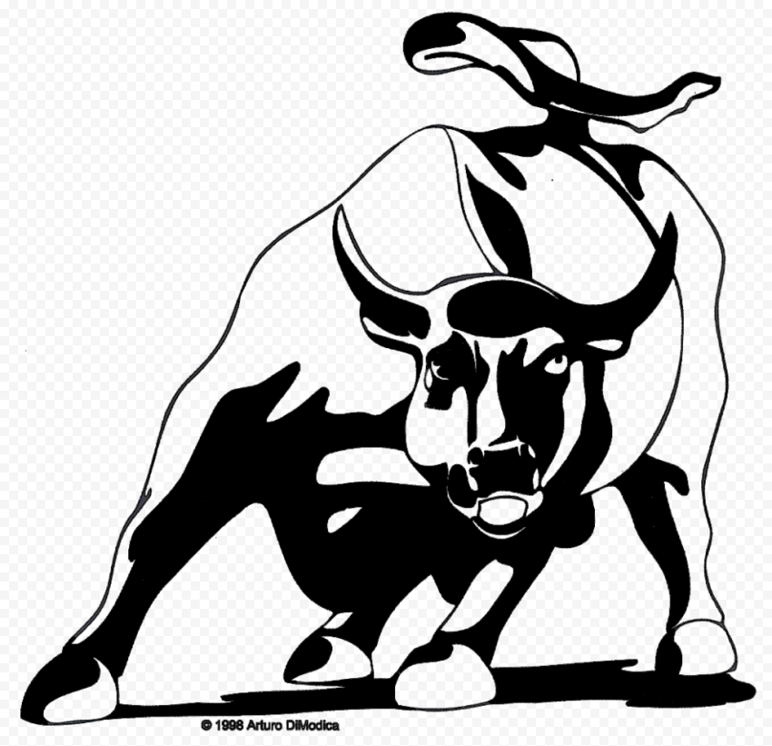 HD Black Bull Cow Cattle Outline Drawing Silhouette PNG | Citypng