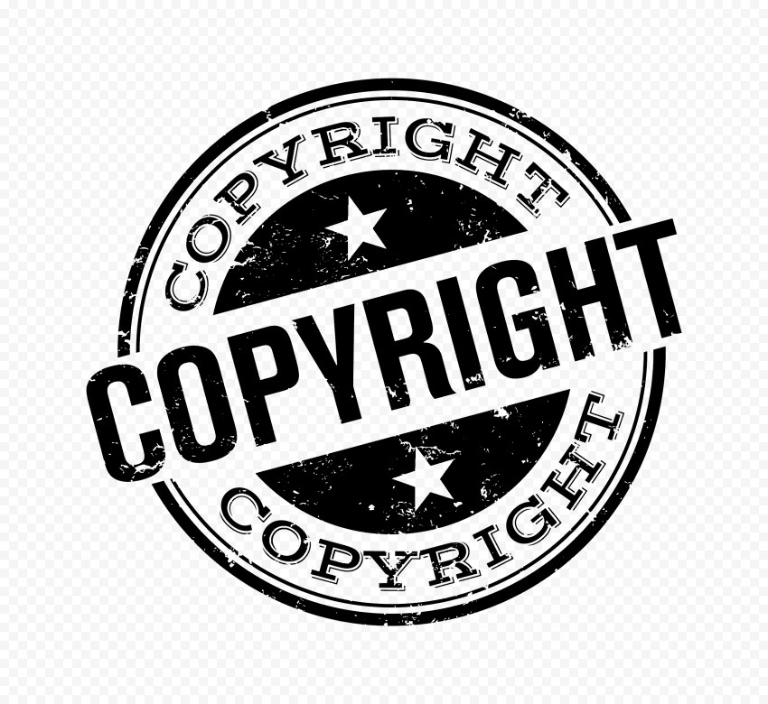 HD Black Copyright © Round Stamp Transparent PNG | Citypng