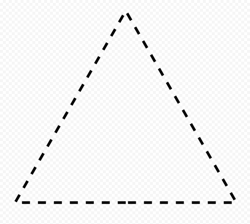 HD Black Dashed Triangle PNG | Citypng