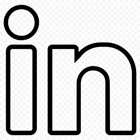 Linkedin Button Png Black