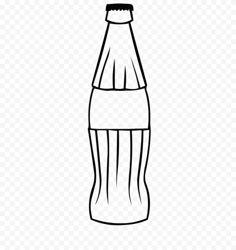 HD Black Outline Cola Coke Soda Bottle Icon PNG | Citypng